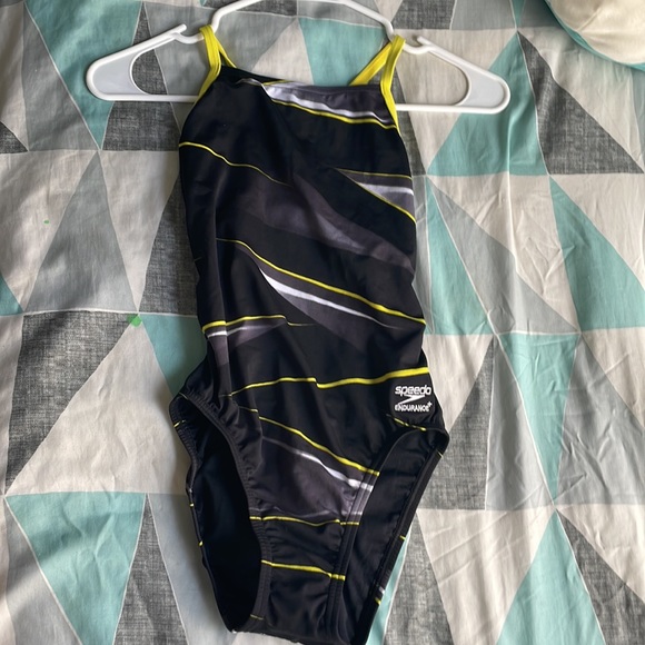 Speedo | Swim | Nwt Speedo Infinite Pulse Black And Yellow Cross Back ...